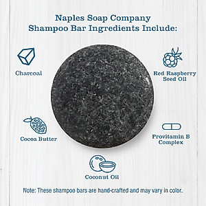 Naples Soap Company, 50-75 Use, Solid Shampoo Bar, Gentle, Eco-Friendly Haircare Helps Ensure Nourished and Healthy Hair, All Hair Types, Lavender, 1.75 oz.