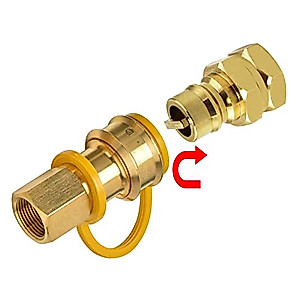 MENSI 3/4" Brass Female Quick Connect Plug Fittings Fits Duel Fuel Generator Regulator Exits Connector Convert to Connect Natural Quick Connect Hose