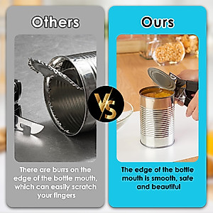 Dreyoo 2 Pack Commercial Can Opener Manual, Can Opener with Magnet, Heavy Duty Hand Can Opener Smooth Edge, Can Opener Nice for Seniors and Kids, Save Effort Fit All Size Cans, Large Cans