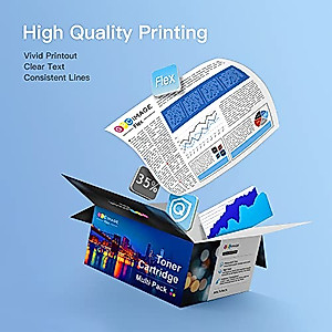 GPC ImageFlex Compatible 046 Toner Cartridge MF733Cdw Replacement for Canon 046 Toner Cartridge 046H CRG-046 Compatible with Color ImageCLASS MF733Cdw MF731Cdw MF735Cdw LBP654Cdw Printer（4 Pack