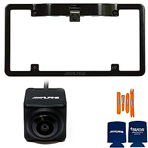 Alpine KTX-C10LP License Plate Frame with Alpine HCE-C1100 HDR Back Up Camera