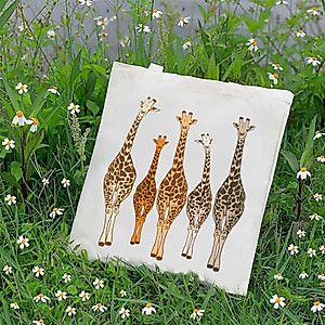 G2TUP Giraffe Tote Bag Giraffe Lovers Reusable Grocery Bag Giraffe Animal Birthday Gift (Giraffe Tote Bag)