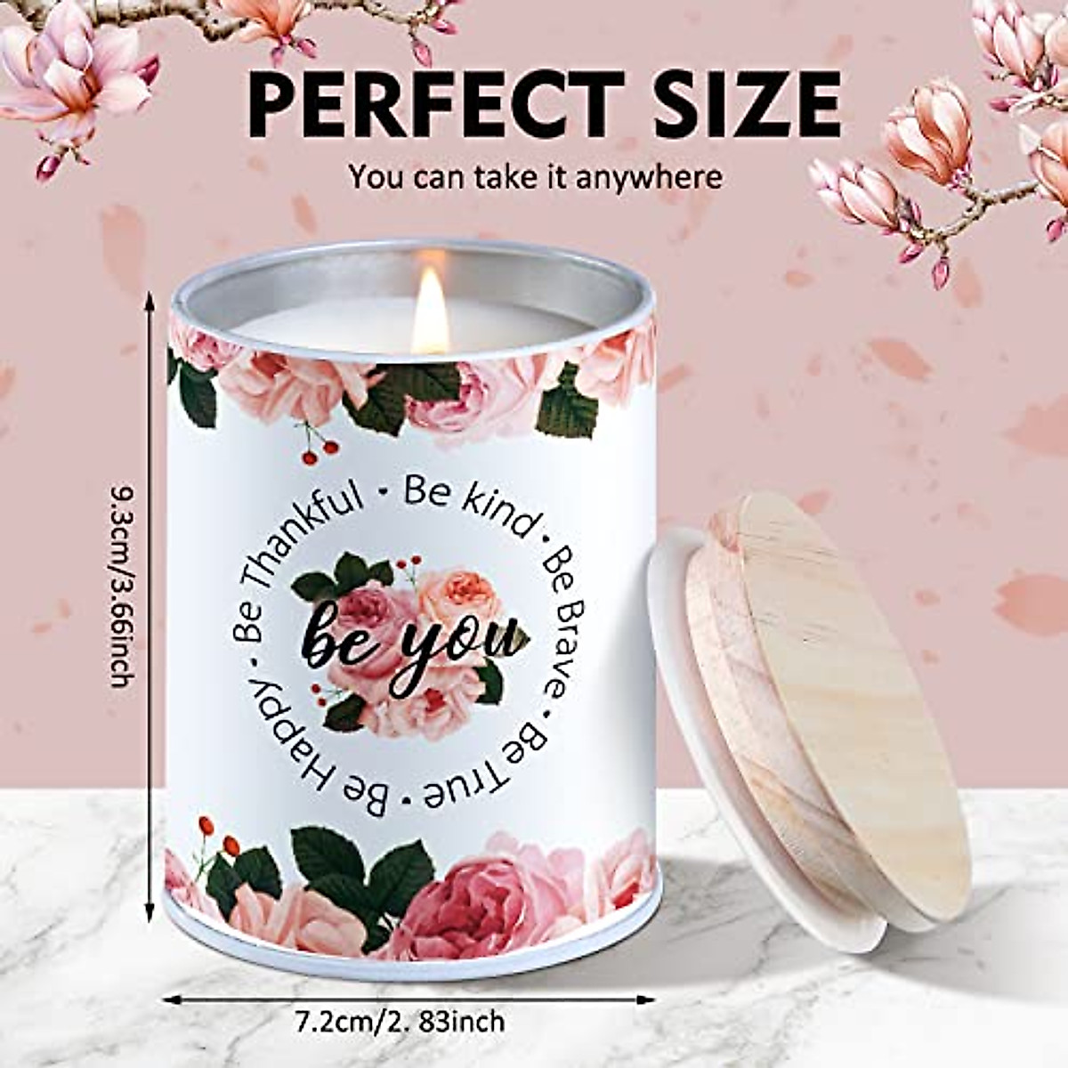 1 Pack Candle Gift for Women Friend You are Awesome Mother's Day Gifts for Her Women Lavender Scented Candles Jar Candles Inspirational Gifts Birthday Gifts for Mother Friend Coworkers