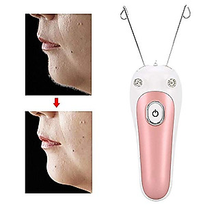 Facial Threading Hair Removal for Women, Facial Threading Hair Removal Machine Electric Hair Shaver Ladies Beauty Epilator Trimmer Cotton Threading Tool for Body Facial Pull