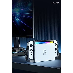 i-Blason Armorbox for Nintendo Switch OLED Case 2021 Dockable Comfortable Grip Protective Anti-Scratch Case Compatible with Nintendo Switch OLED Model and Joy-Con Controller (White)