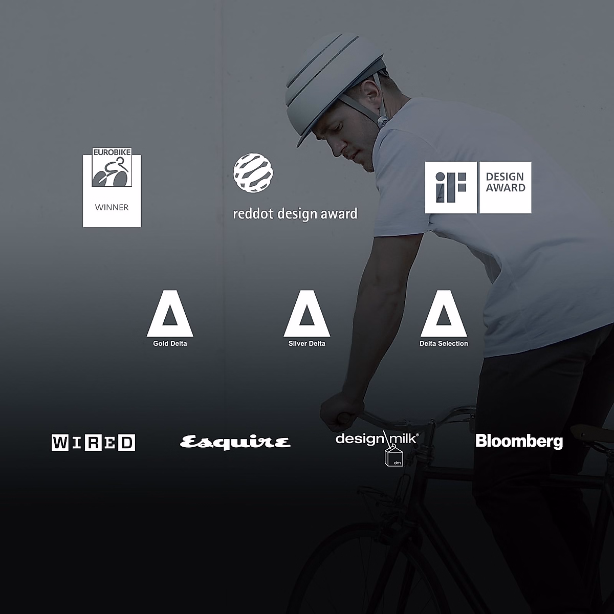 CLOSCA. Folding Helmet. Helmet with Visor. Adult Bicycle Helmet. Bike Helmet and Electric Scooter Helmet. Commuter Helmet. Collapsible Helmet. Helmet for Women and Helmet for Men. (White,L)