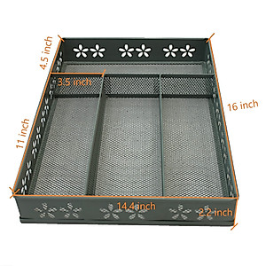 SETTFRFE Silverware Drawer Tray,Spoon and Fork Organizer,Flatware & Utensil Organizer for Kitchen Drawers,Grass Green