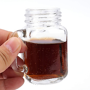 Kingrol 16 Pack 2 oz Mini Mason Jar Shot Glasses with Lids, Glass Favor Jars for Drink, Dessert, Candle, Craft