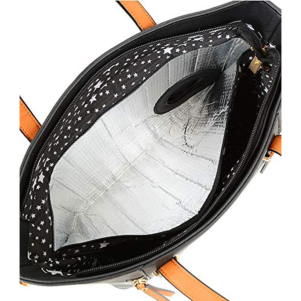 Loving Liquid Line Wine Purse with Hidden Spout - Holds 1.5 ltrs. - Wine Tote by The Joy Collection (Black/Black)