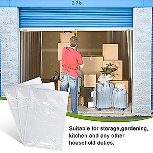 16 Pcs Clear Large Plastic Storage Bags Giant Storage Bags Jumbo Moving Bags Suitcase Storage Bags for Clothes Packing Luggage Comforter Bike Blanket Big Plush Toys Furniture Protection, 4 Sizes