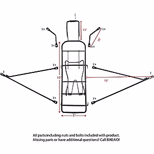 Ventura Economical Bolt-On Bicycle Carrier Rack, Adjustable Fit for 26"/28"/700c, Steel , Black