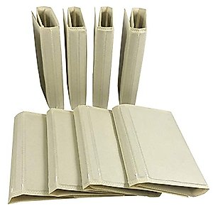 NewFerU Clothes Folder Flipfold Laundry T Shirt Folding Board Flip Fold Closet Storage Drawer Organizer Foldable Travel Space Saver Beige for Jean Sweater Blouse of Adult Kid Pack of 8 (Men)