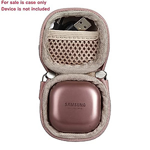 Anleo Hard Travel Case for Samsung Galaxy Buds Pro 2 / Samsung Galaxy Buds Live/Samsung Galaxy Buds Pro/Samsung Galaxy Buds 2 True Wireless Earbuds (Rose Gold)