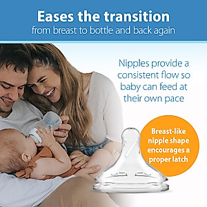 Dr. Brown's Anti-Colic Wide-Neck Feeding Set with Slow Flow Nipples, Travel Caps & Silicone Pacifier