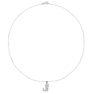 Disney "Tinkerbell" J Initial Silver Pendant Necklace