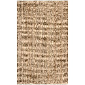 SAFAVIEH Natural Fiber Collection Accent Rug - 2' x 3', Natural, Handmade Farmhouse Jute, Ideal for High Traffic Areas in Entryway, Living Room, Bedroom (NF730C)