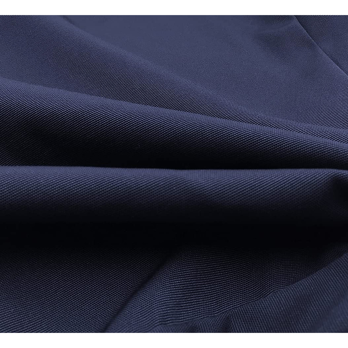 COUCHPATITO Water Resistant Outdoor Durable Canvas Polyester Fabric Patio Chair Bench Cushion Covers with Ties (2 Covers Pack) (Navy Blue, 48"x18"x3")