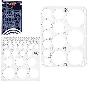 Mr. Pen- Circle Template, 2 pcs, Large and Small Size, Circle Stencil, Circle Ruler, Circle Templates for Drafting, Circle Template for Drawing, Circle Tracers for Drawing, Circle Tracer