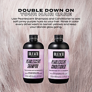 BLEACH LONDON Pearlescent Conditioner - Iridescent Hue Rinse, Color Toning and Preserving, Vegan, Cruelty Free, Daily Hair Nourishment, Color Depositing Formula, 8.45 fl oz