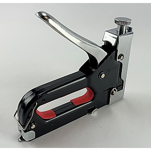 3 Way Stapler Staple Gun Brad Nailer KIT Heavy Duty Upholstery Wood with Case