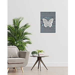 BXFAHZJ As I Sit in Heaven and Watch You Everyday Butterfly Wall Art Canvas Farmhouse Love Theme 11x14 Inch Prints Decor For Home Bedroom Living Room,Gift For Family Members