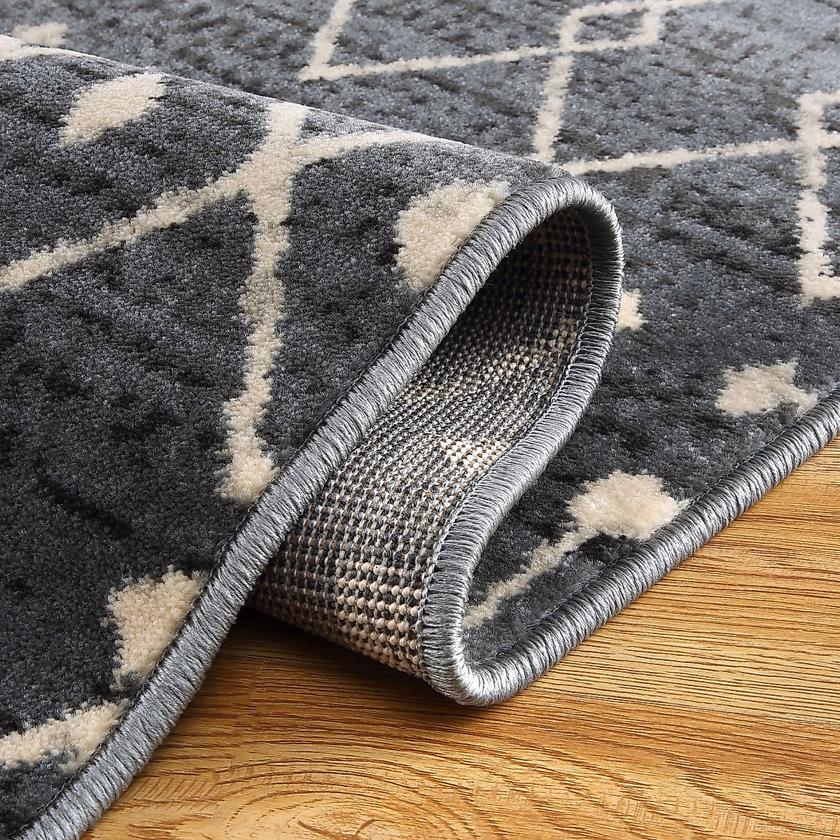 COZYLOOM Large Area Rug for Bedroom Non-Shedding Non-Slip 8x10 Carpet Traditional Rug for Living Room Bedroom Dining Room Kitchen Office Nursery Home Decor,Grey