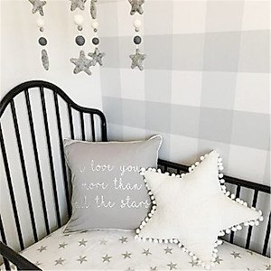 JIANEEXSQ Creative Star Pillow Home Decorative White Star Plush Stuffed Pillow Cushion (White)
