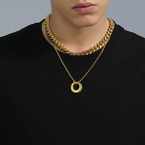 18K Gold Plated Circle of Life Eternity Memorial Urn Necklace Fashion Cremation Jewelry Keepsake Pendant for Ashes for Men Women