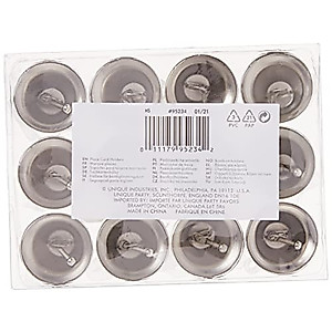 Elegant Silverbell Place Card Holders - (12 Ct) - Premium Silver Finish for Weddings, Receptions & Events