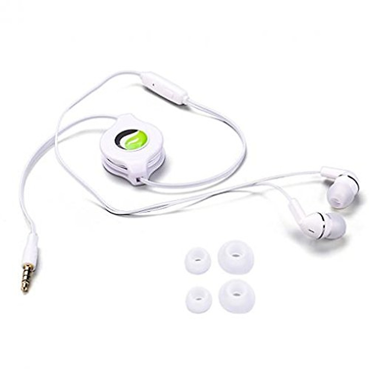 Wired Retractable Earphones w Mic Earbuds Headphones [3.5mm] works for iPod Nano 5th, 6th, 7th, iPod Touch 1st, 2nd, 3rd, 4th, 5th, 6th, 7th Gen, Galaxy A14 A23 A52 A12 A42 A32 S10 S9 S8 , iPhone 6/6S