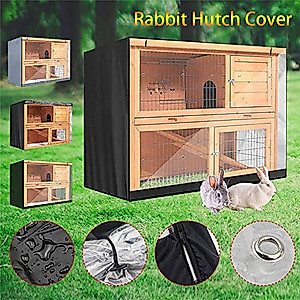 SEIWEI Universal Double Hutch Cover, Moisture Resistant Rabbit Hutch Cover for Dustproof Hutch Cover for Rabbits, Cats, Hamster, Kitten, Pets for The Winter