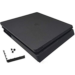 New Replacement Top Upper & Bottom Cover Full Housing Shell Case Cover for PS4 Slim Console Black