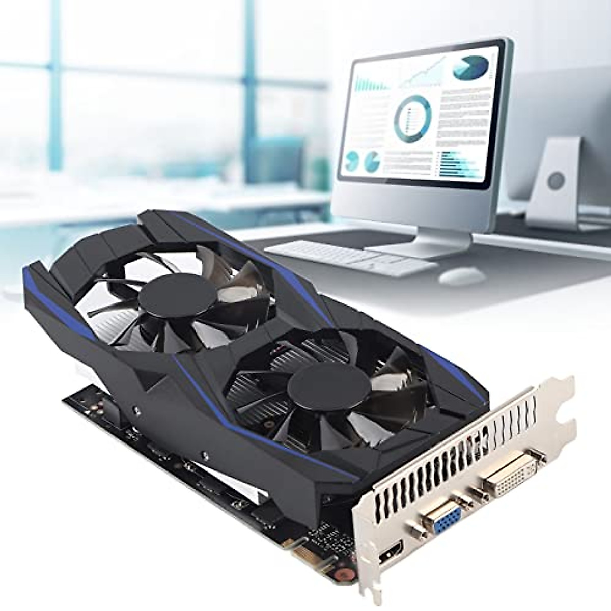 GTX1050Ti Desktop Computer Graphics Fan 128bit 4GB DDR5 700MHz Graphics Cards for Gaming Computer