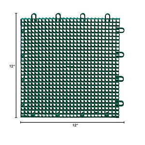 IncStores 5/8 Inch Thick Outdoor Basketball Court Flooring | Build The Ultimate Space for Basketball, Tennis, and More with Weatherproof Plastic Floor Tiles | Evergreen, 1 Tile
