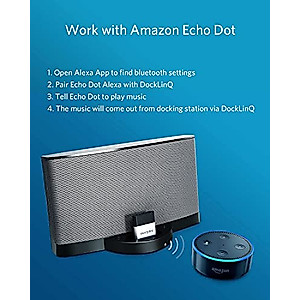 DockLinQ Pro Bluetooth 5.0 Adapter Receiver for Bose Sounddock and 30 pin iPod iPhone Music Docking Station(Not for Cars)