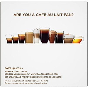 Nescafe Dolce Gusto Coffee Pods, Cafe Au Lait,16 Count (Pack of 3)