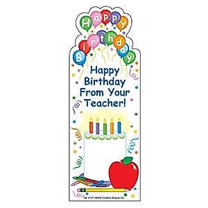Birthday "From Your Teacher" Bookmarks