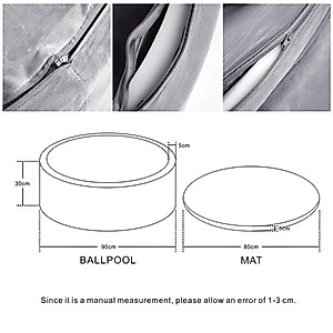 Triclicks Deluxe Kids Ball Pit Kiddie Balls Pool Soft Baby Playpen Indoor Outdoor - Ideal Gift Play Toy for Children Toddler Boys Girls (Grey)