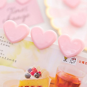YARNOW 20pcs PlasticBag Clips Heart Shape Chip Bag Sealers Clamps Snack Coffee Potato Storage Sealing Slap Photo Picture Paper Holder for Kitchen Office, Pink, 3.2X2.5X1CM (TWGQRPH1017UYH103K0)