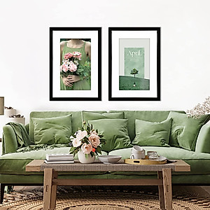 EZOOZE 16x24 Frame, Black 16x24 Picture Frame With Mat 14x20, Wall Hanging Elegant Simplicity Poster Frame, 3-Pack