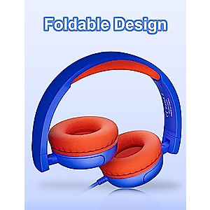 ZIUMIER Kids Headphones Wired, Headphones for Kids with Microphone for Boys Girls, 85dB/ 94dB Volume Limited, Foldable Toddler Headphones for School Airplane Travel,iPad, Fire Tablet, Kindle