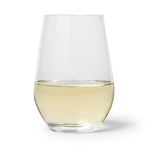 Sur La Table Chateau Stemless Wine Glass, Clear