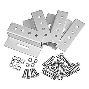 F-ber 4 Sets Z Mounting Aluminum Alloy Solar Panel Roof Mounting Bracket with Stainless Bolt for Carvan Roof Solar System Fitting