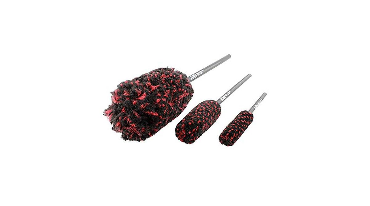 ABN Car Wheel Rim Cleaning Kit - 3 Brushes for Detail