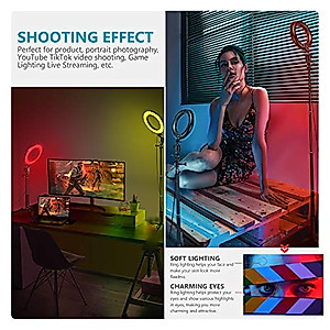 Neewer Video Conference Lighting Kit for Zoom Call Meeting/Self Broadcasting/Remote Working/YouTube/TikTok Video/Live Streaming: 2-Pack 6-inch Dimmable LED Ring Light with Tripod Stand & Color Filter