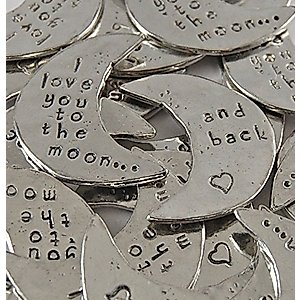 Set of 25 I Love You To The Moon and Back Sentiment Tokens