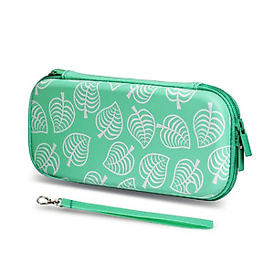 Carry Case for Nintendo Switch Lite ,Travel Case, Animal Crossing ,Accessories Pouch,Green