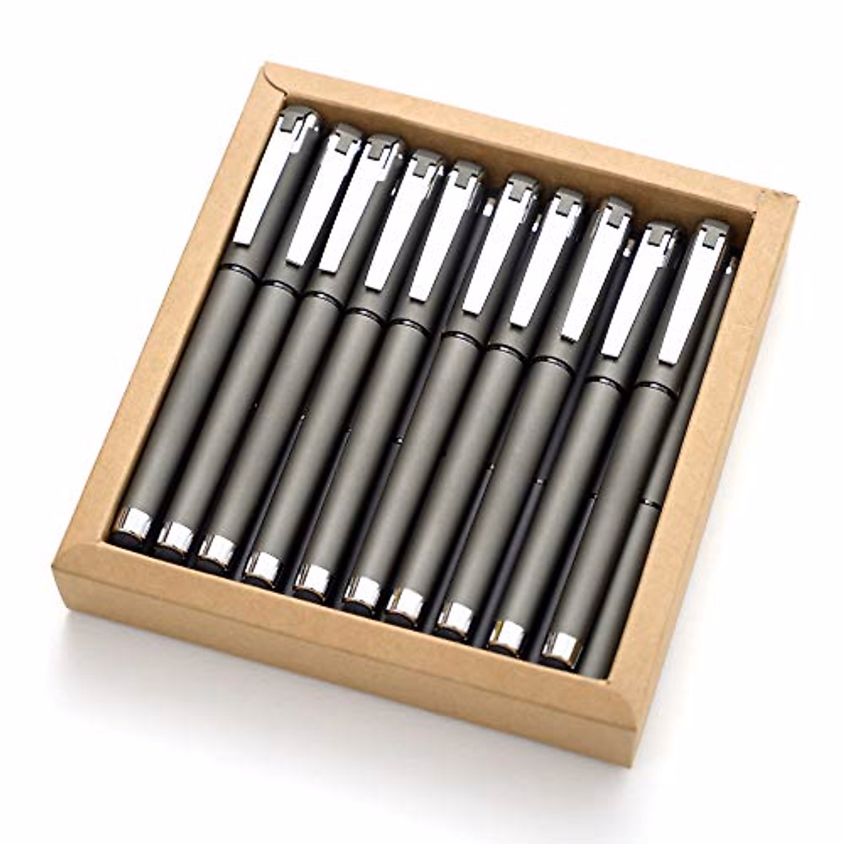 MiSiBao Black Ink Gel Ink Rollerball Pens 2 in 1 Medium Point Pens with Stylus Work Pen Smooth Writing for Office Black gel pen (Dark Grey-18pack)