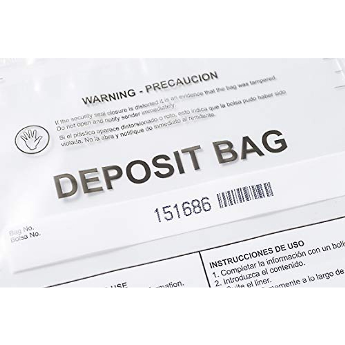 USPACKSMART Deposit Bags 9”x12”. Clear Plastic Bags Ideal for Cash Handling or Bank Deposits. 100-Pack (1208-00)