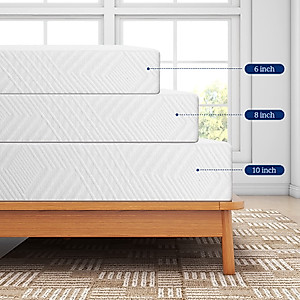 Full Mattress, 8 Inch Memory Foam Mattress Bed in a Box, Medium, Green Tea and Cooling Gel Infused CertiPUR-US Certified, Made in USA